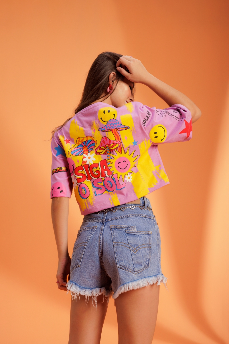 Cropped Lavanda Sentido do Sol - Fille