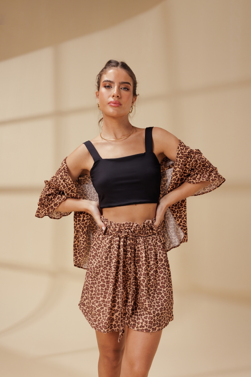 Top Fiona Preto - Fille