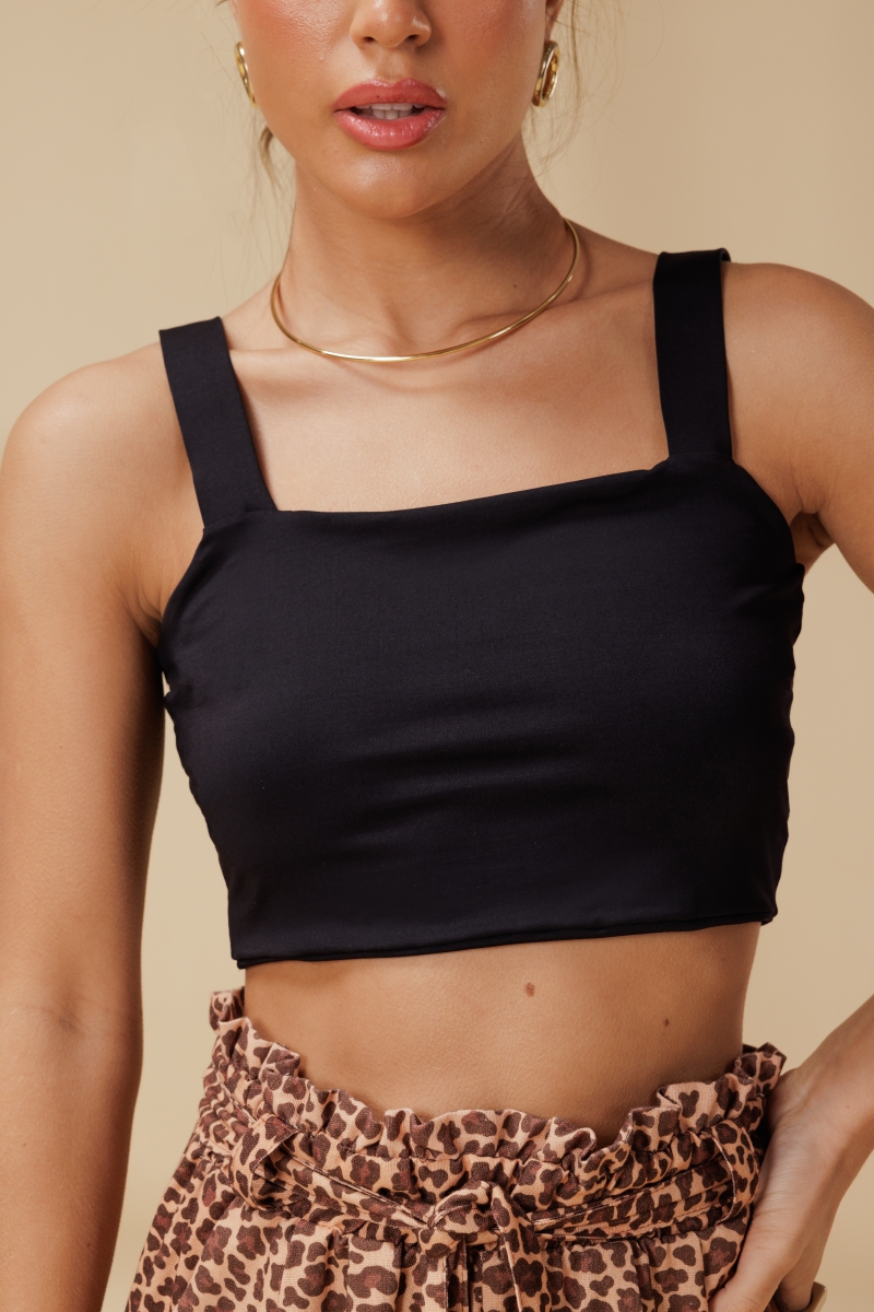 Top Fiona Preto - Fille